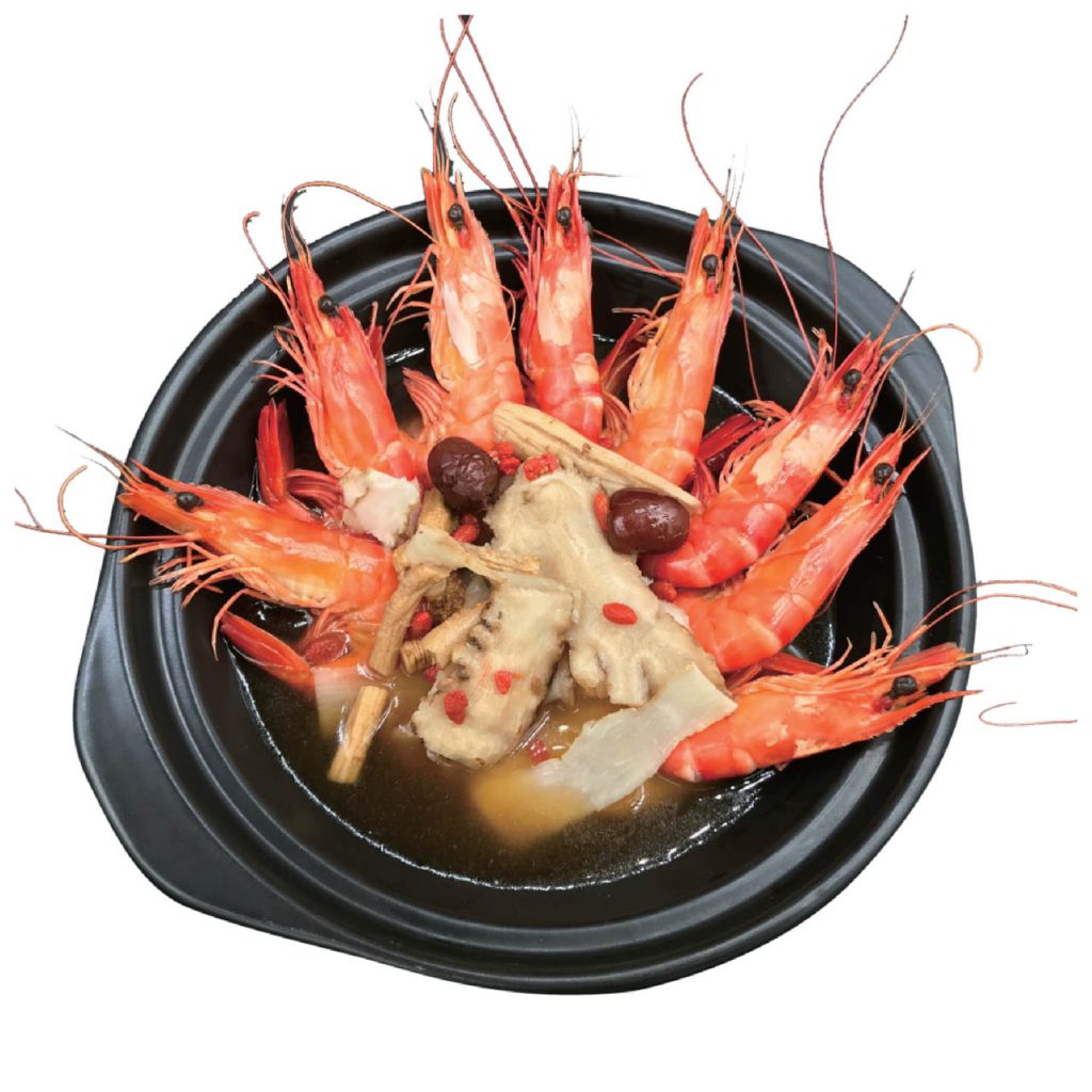 XO Drunken Prawns in Claypot XO 药材醉虾